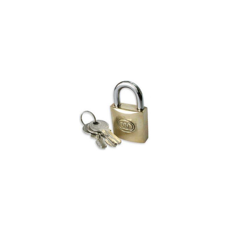PADLOCK 38mm TRI-CIRCLE BRASS No264