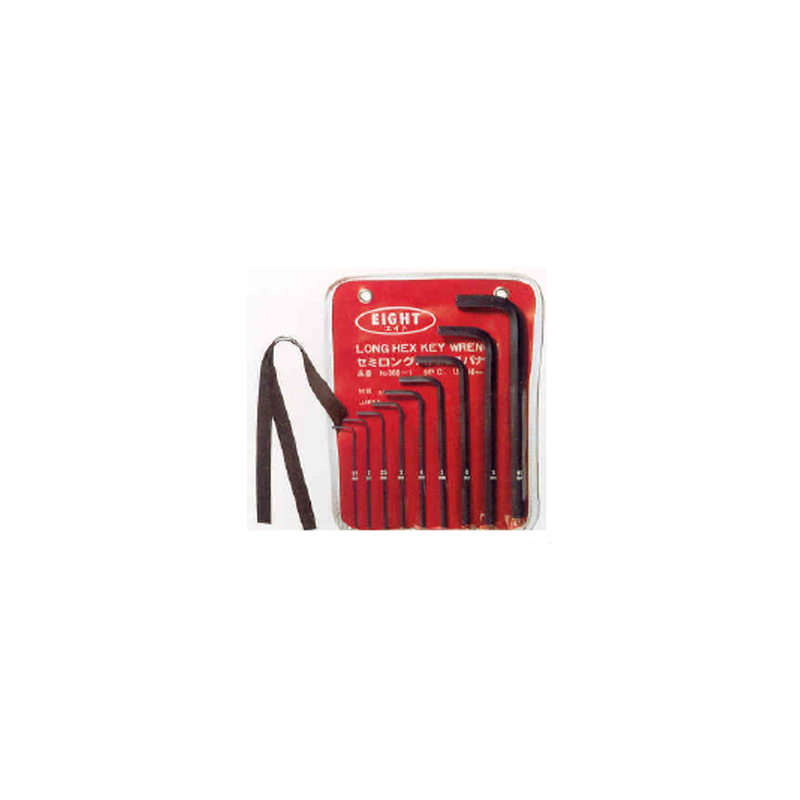 ALLEN KEY SET 1.5-10mm LONG SERIES IN WALLET EB008-1