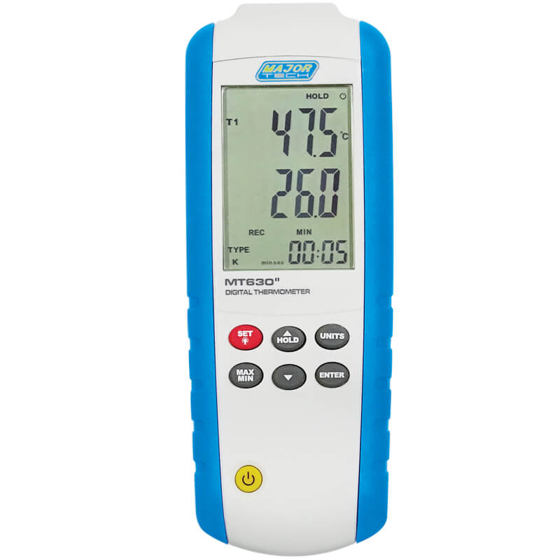 Major Tech MT630 K-Type Thermometer, Single Input (-50°C - 1300°C)