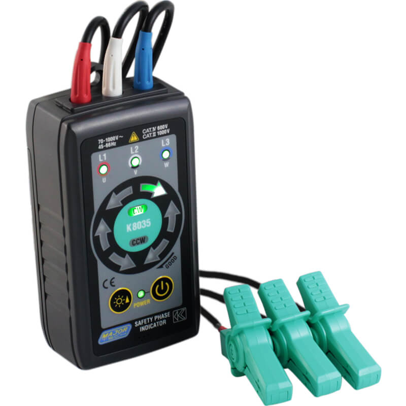 Major Tech K8035 Phase Rotation Meter, Non Contact