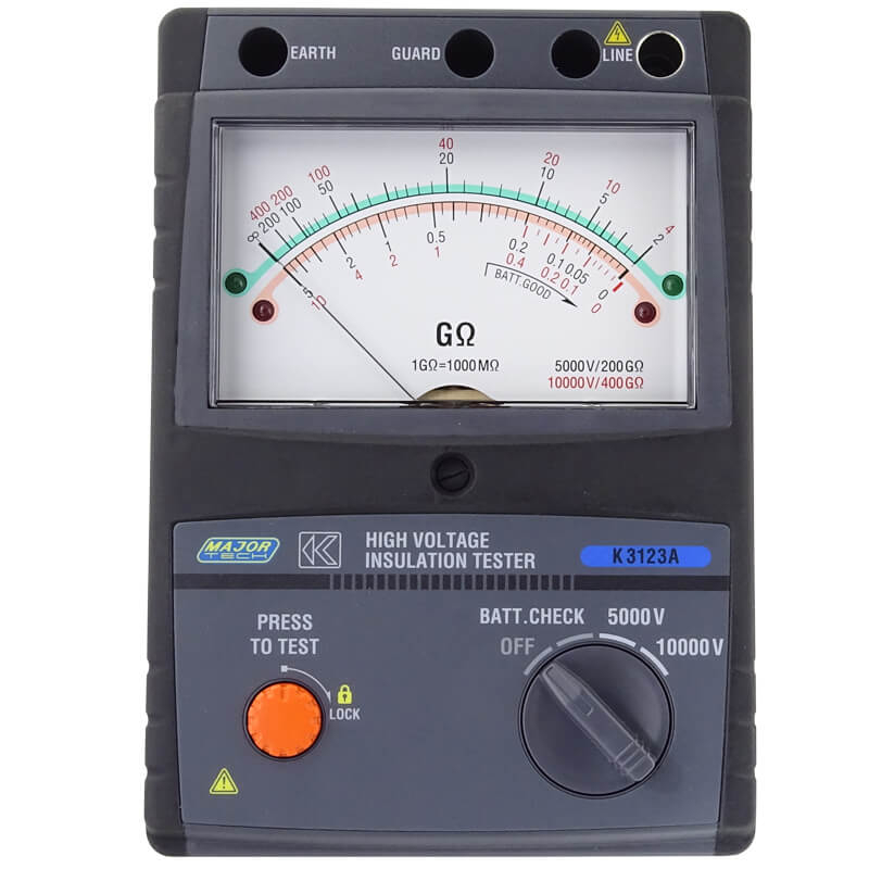 Major Tech K3123 5000V /10kV Analogue Insulation Tester
