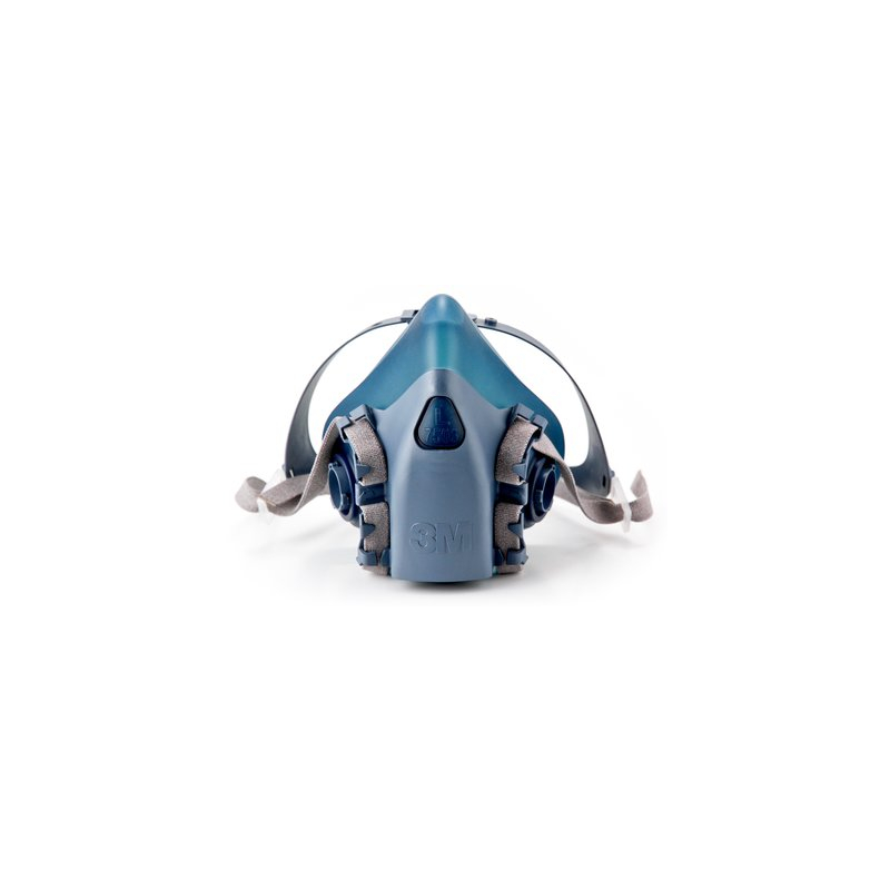 3M™ 7503 Half Mask - Large (Dark Blue) Soft silicone face piece ...